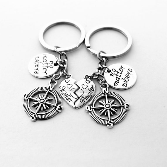 Set of 2 Keychains Mother Daughter Keychains BFF Gift - Etsy
