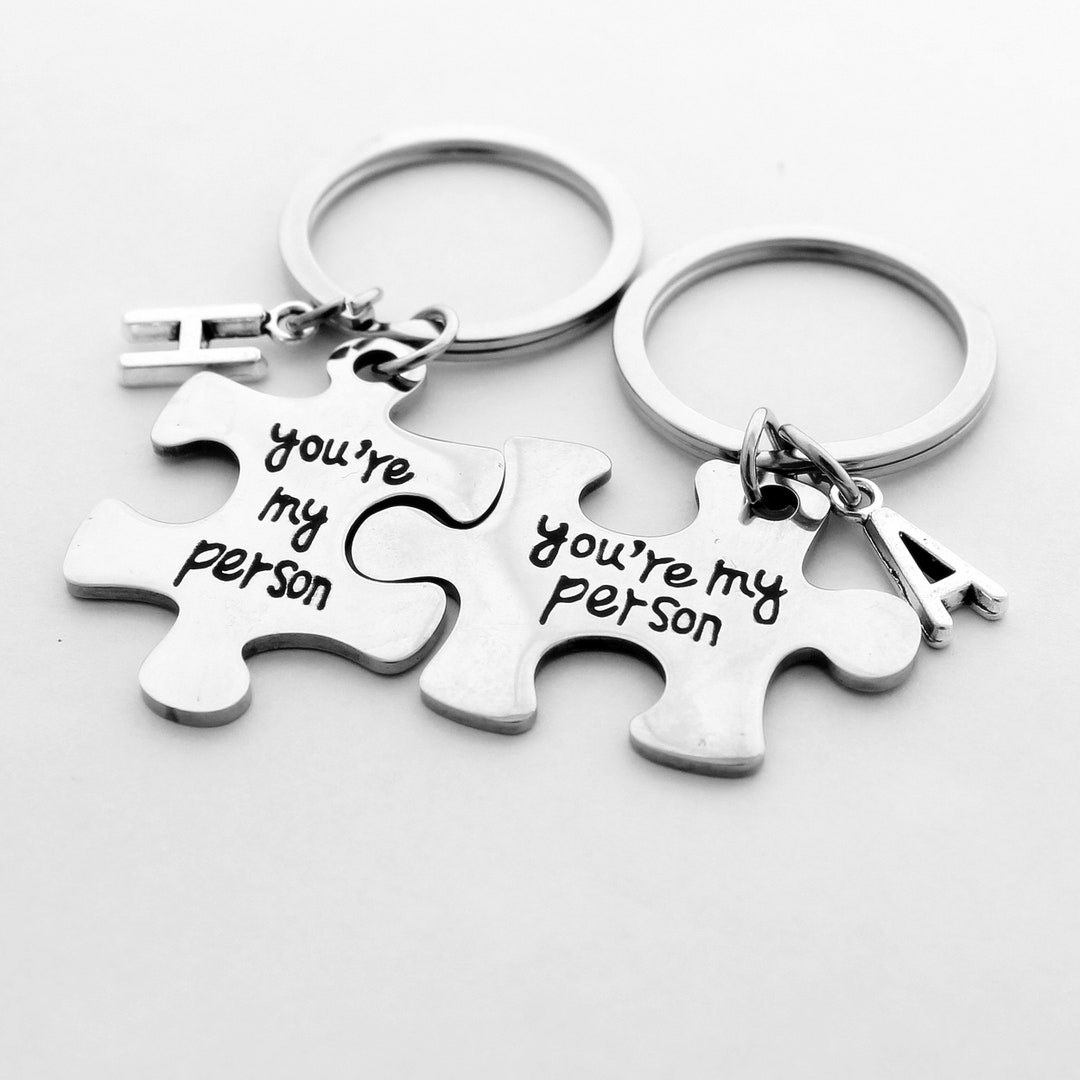 Puzzle Piece Keychain,you Are My Person Keychain,,puzzle Piece Key ...
