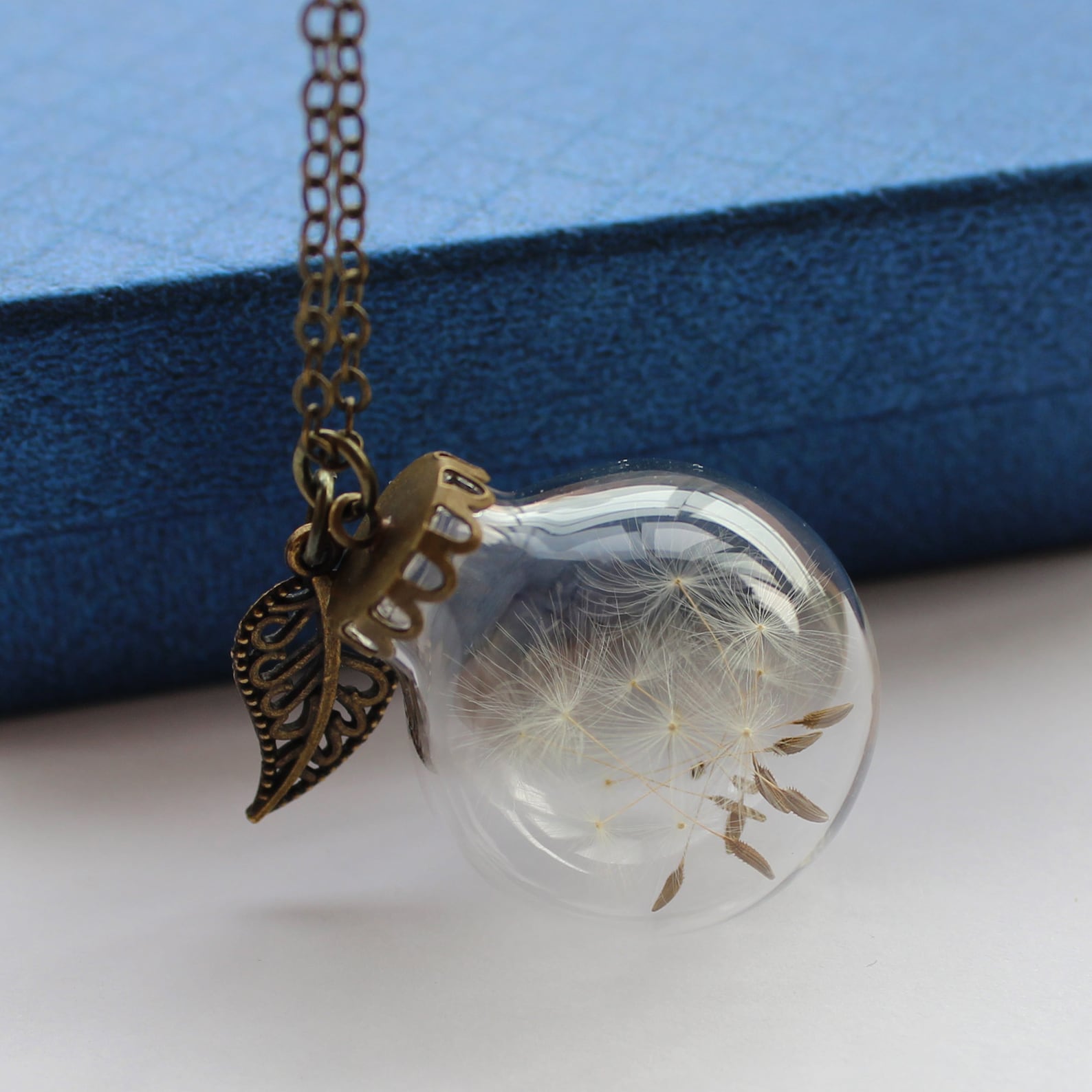 Real Dandelion Wish Necklace Dandelion Necklace Glass Globe | Etsy