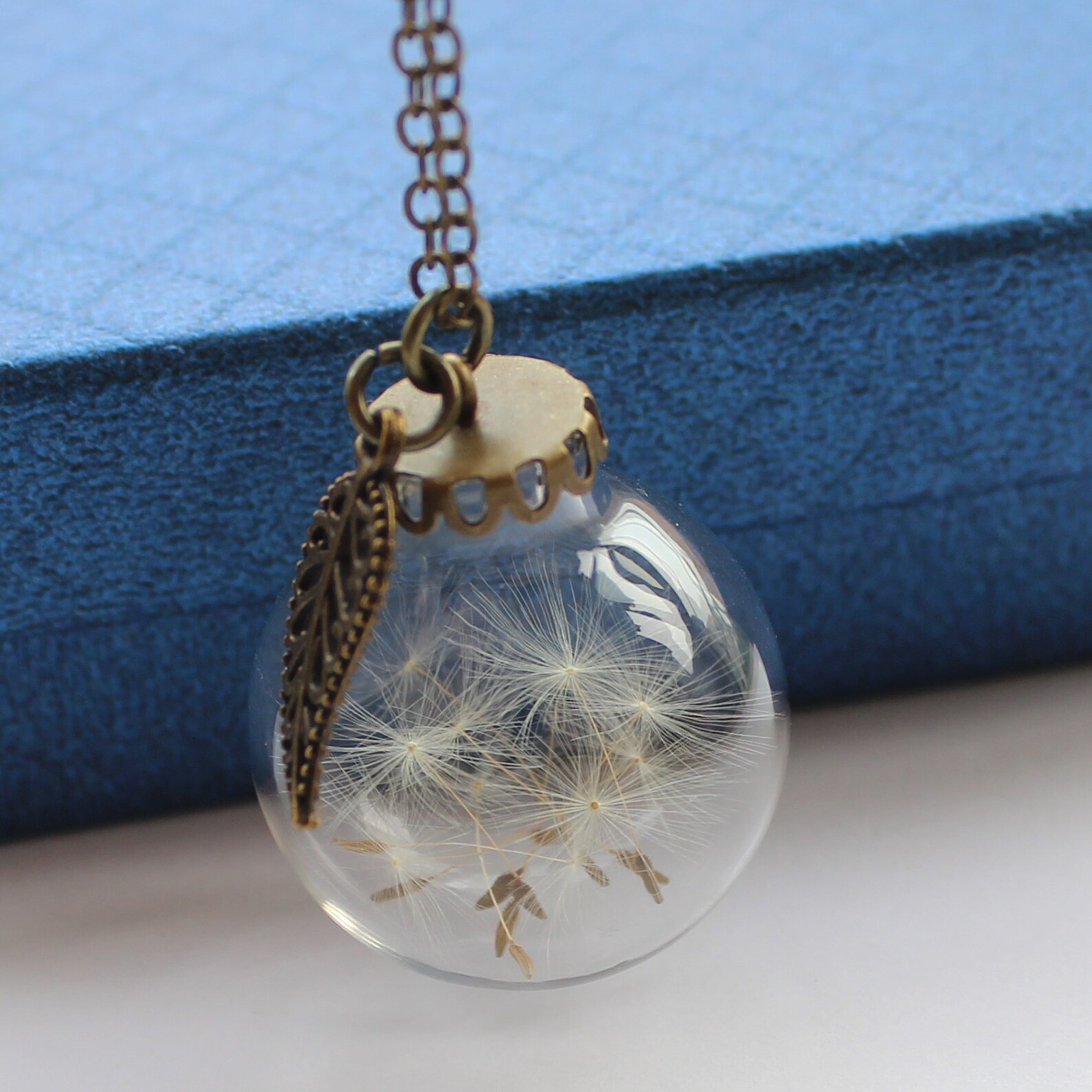 Real Dandelion Wish Necklace Dandelion Necklace Glass Globe - Etsy