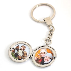 Custom Engraved Lockets Keychain With Photo-personalized Locket ...