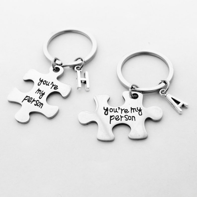 Puzzle Piece Keychain,you Are My Person Keychain,,puzzle Piece Key ...