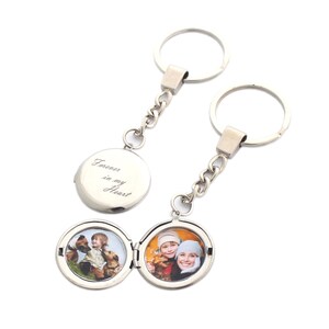 Custom Engraved Lockets Keychain With Photo-personalized Locket ...