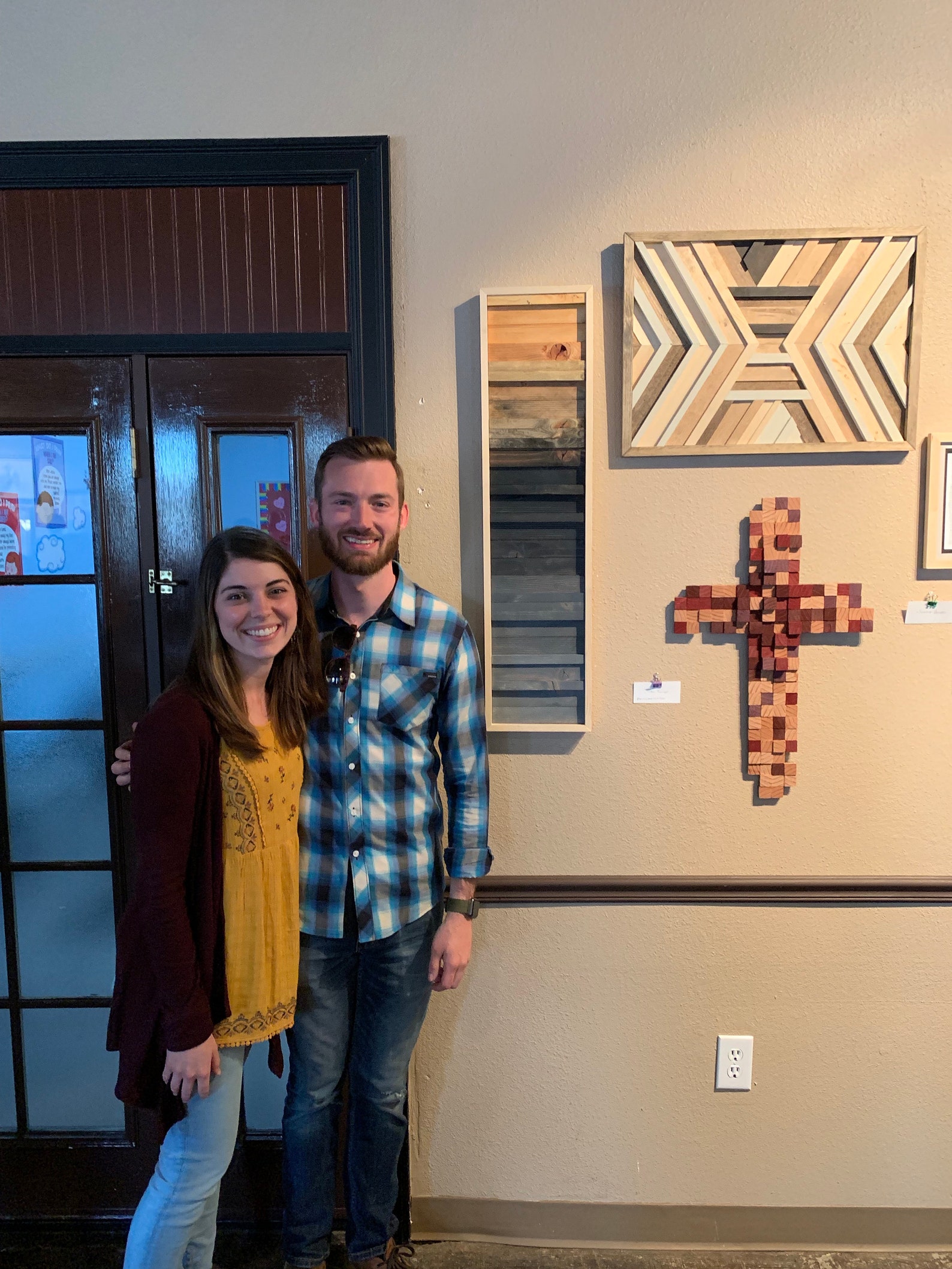 Handmade Angle Wood Wall Art Reclaimed Wood Modern Wall | Etsy