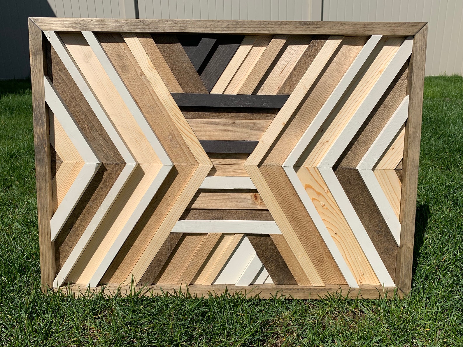 Handmade Angle Wood Wall Art Reclaimed Wood Modern Wall - Etsy