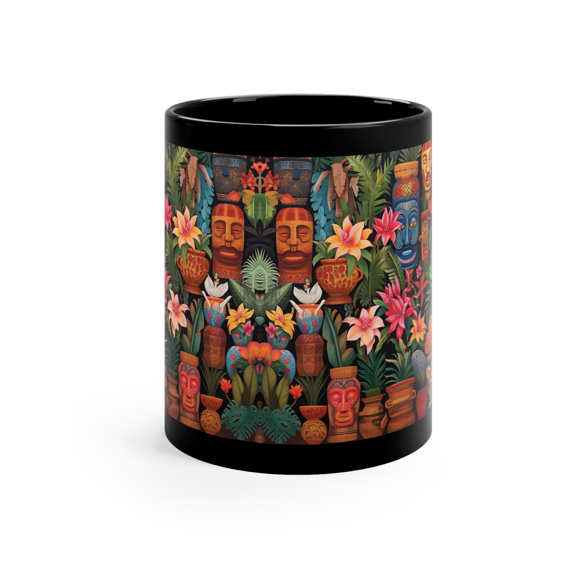 Tiki Coffee Mug Cup, Tropical Coffee Mug, Tropicalcore, Summer Vibes ...