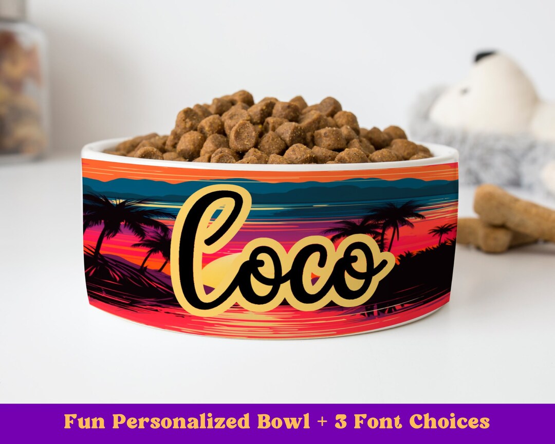 Personalized Sunset Vibes & Palm Tree Silhouette Dog and Cat - Etsy