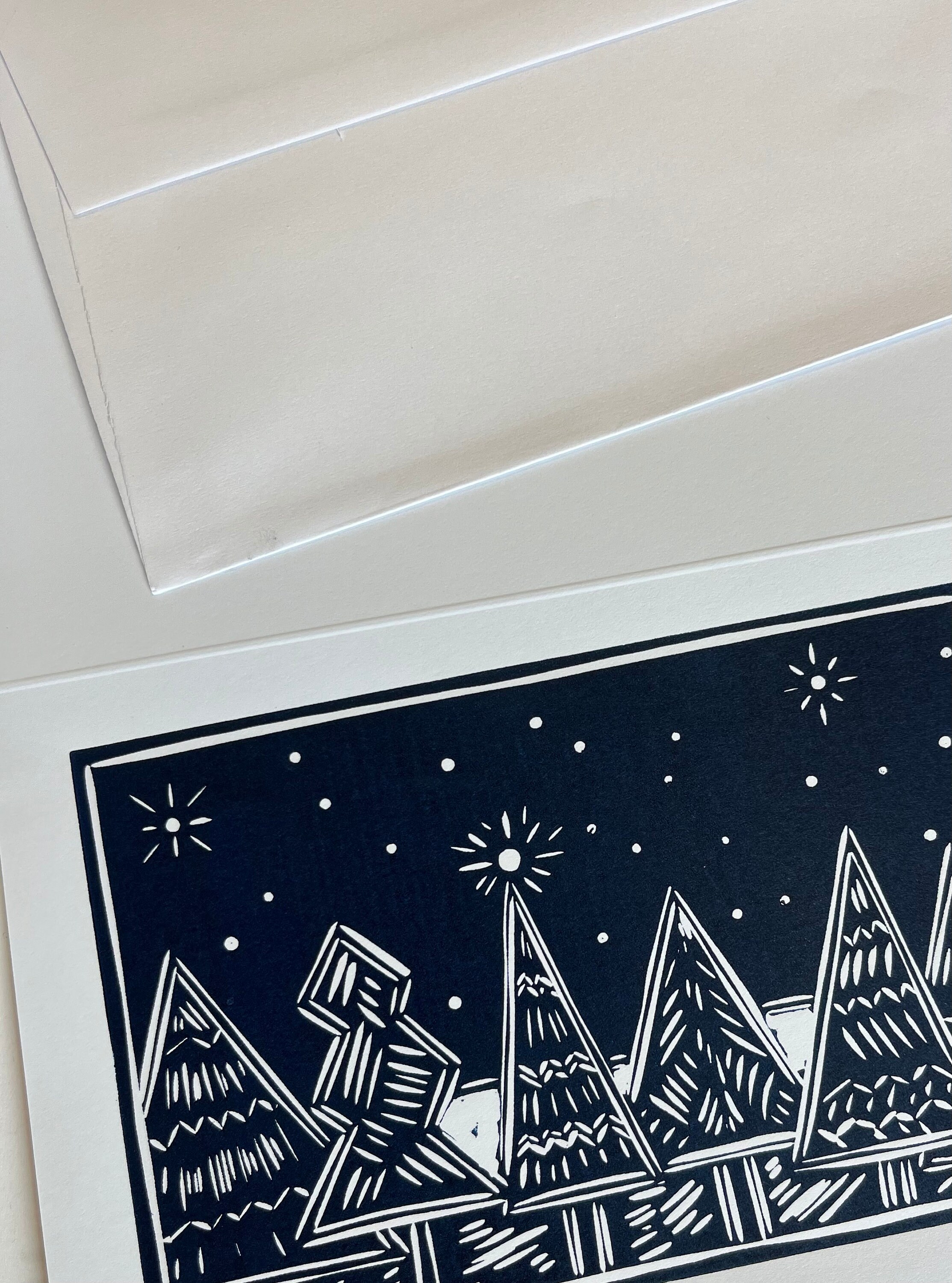 Handprinted Linocut Cards Pack With Envelopes - Etsy