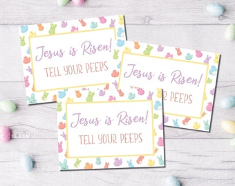 Jesus is Risen Peeps Tag - Etsy