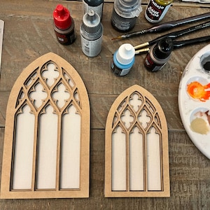 Miniature Gothic Cathedral Window Paint Kit, Gothic Church Medieval ...