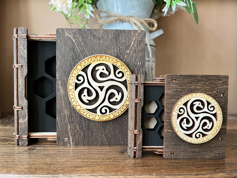Celtic Knot and Viking Dice Book Boxes - Etsy