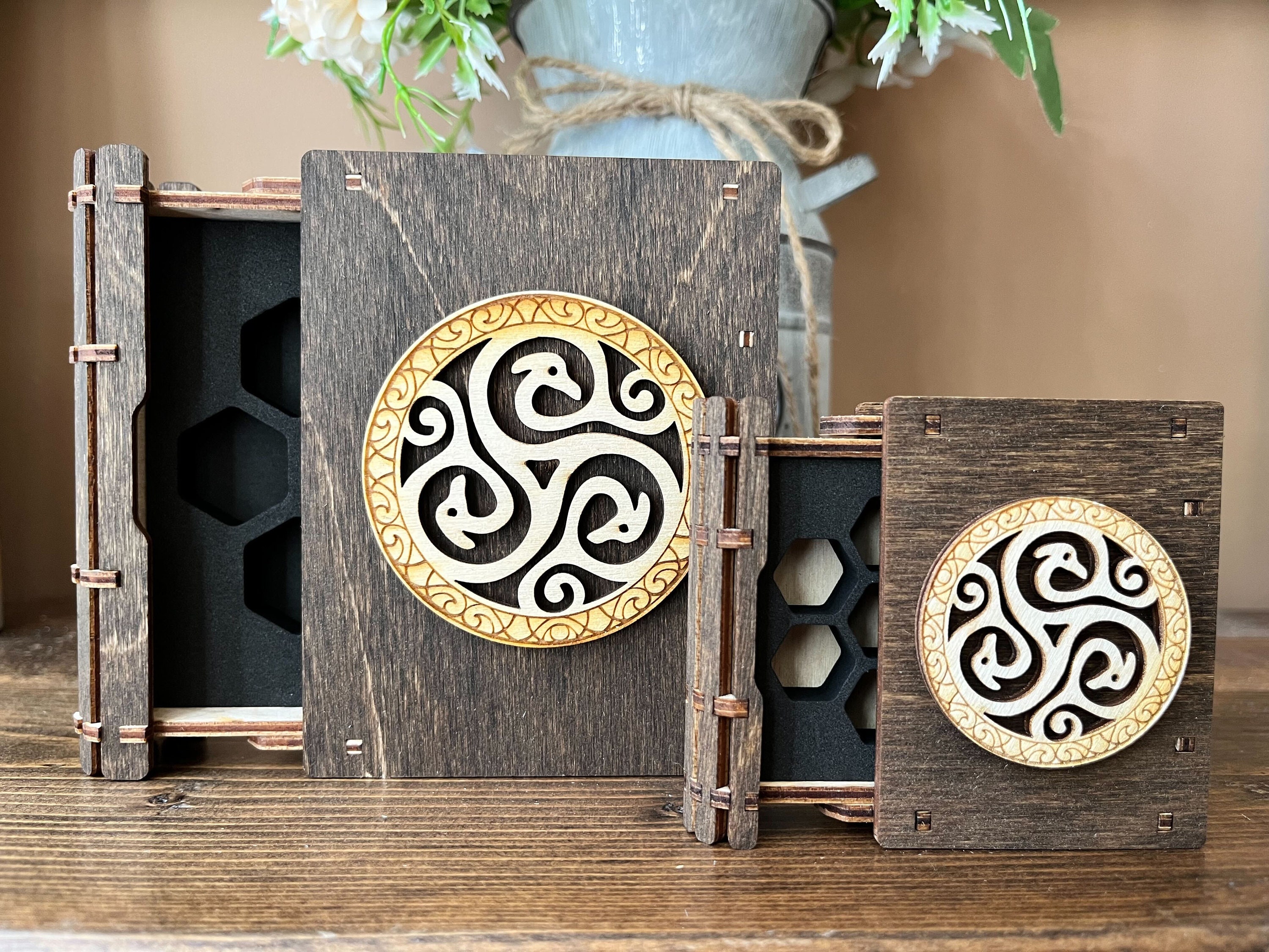Celtic Knot and Viking Dice Book Boxes - Etsy
