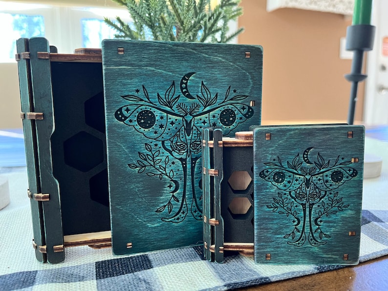Lunar Butterfly Mini Dice Box Moon Moth Lunar Beetle Dice - Etsy