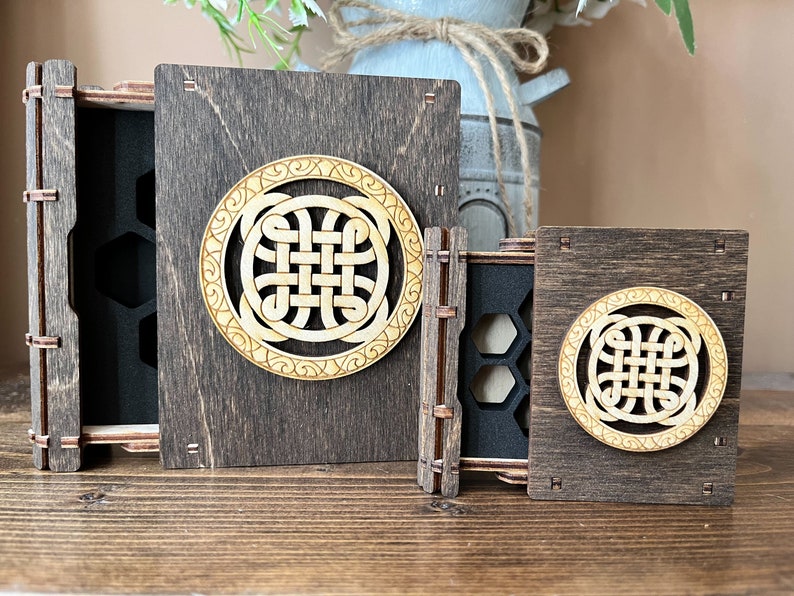 Celtic Knot and Viking Dice Book Boxes - Etsy