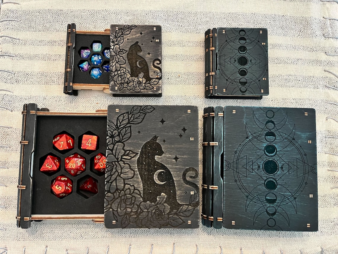Sliding Dice Tome With Custom Engraving and Foam Insert - Etsy