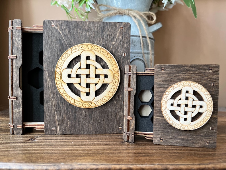 Celtic Knot and Viking Dice Book Boxes - Etsy