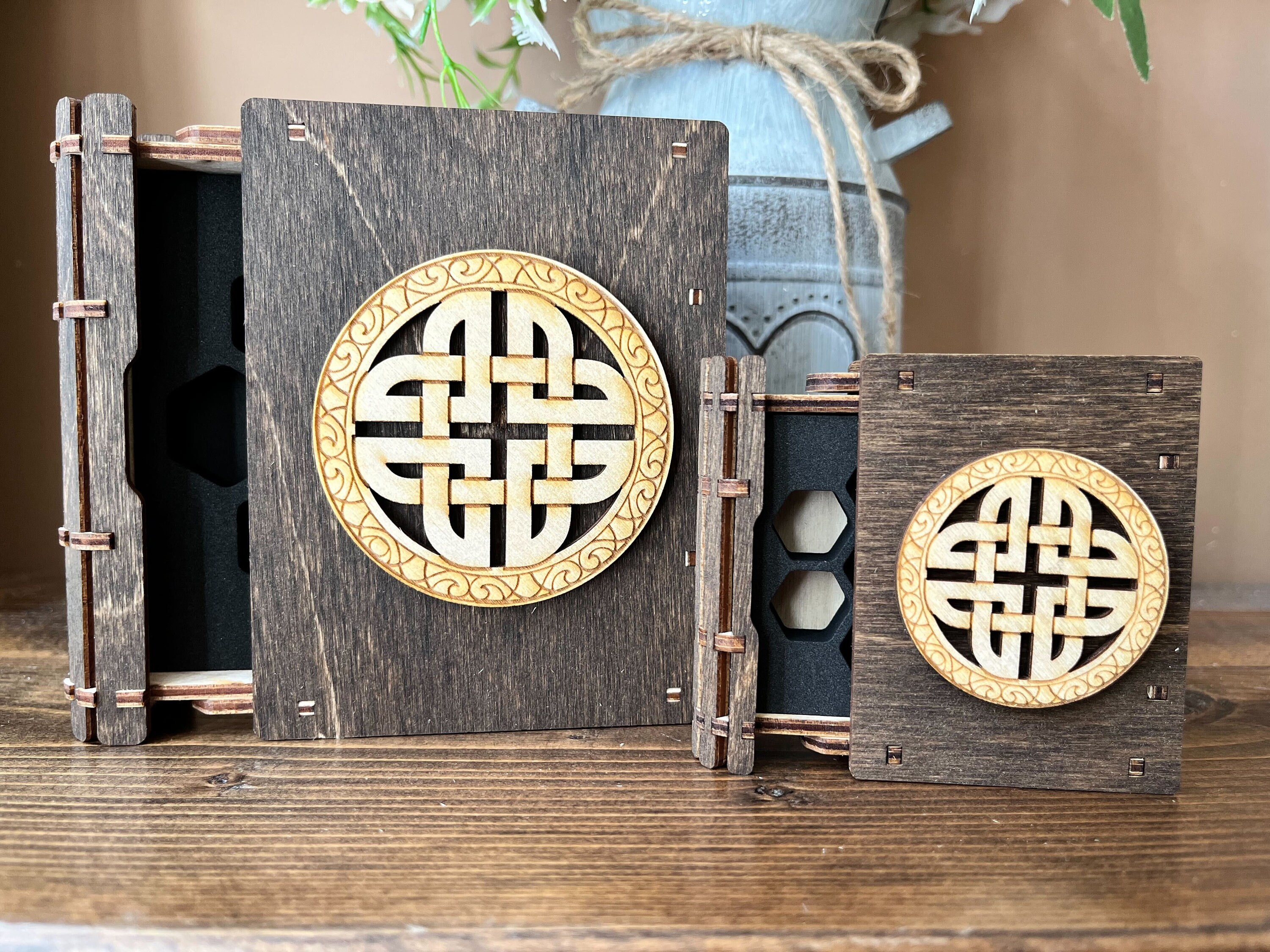 Celtic Knot and Viking Dice Book Boxes - Etsy