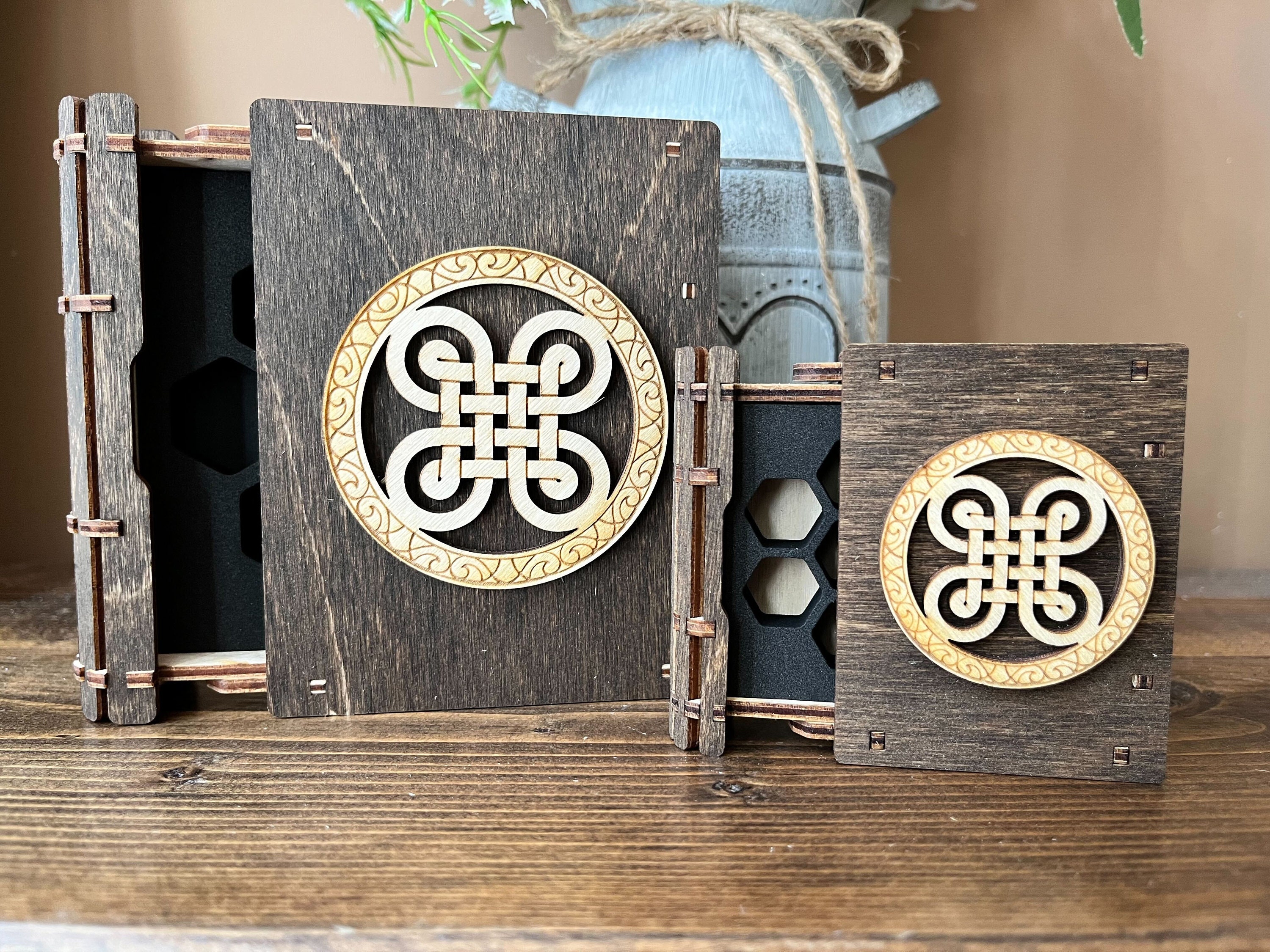 Celtic Knot and Viking Dice Book Boxes - Etsy
