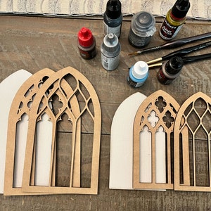 Miniature Gothic Cathedral Window Paint Kit, Gothic Church Medieval ...