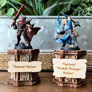 Custom DND Character Display Pedestals ~ Dnd Player Gifts ~ Dnd ...