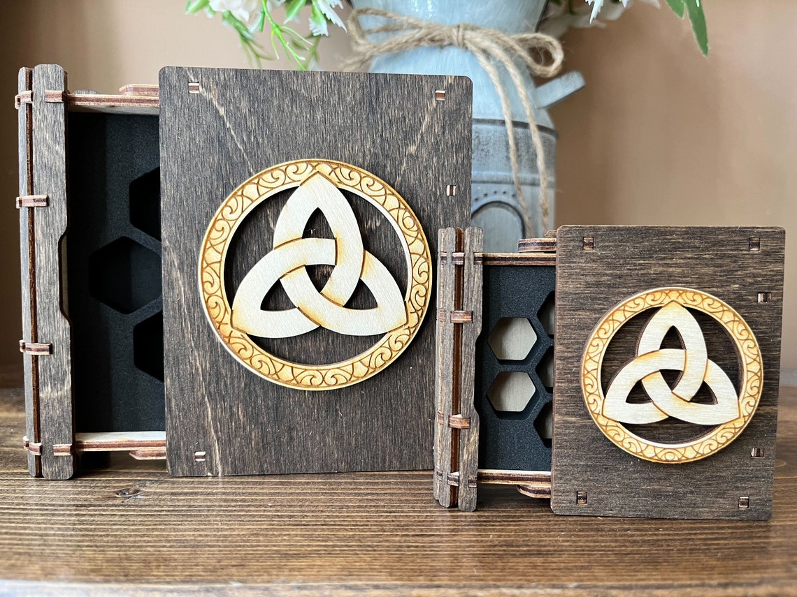 Celtic Knot and Viking Dice Book Boxes - Etsy