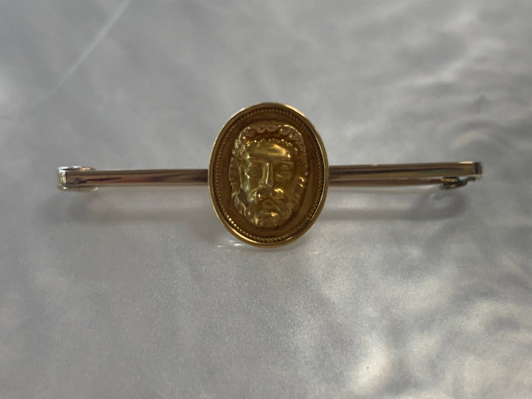 Greek Mythology Zeus Gold Pin - Etsy