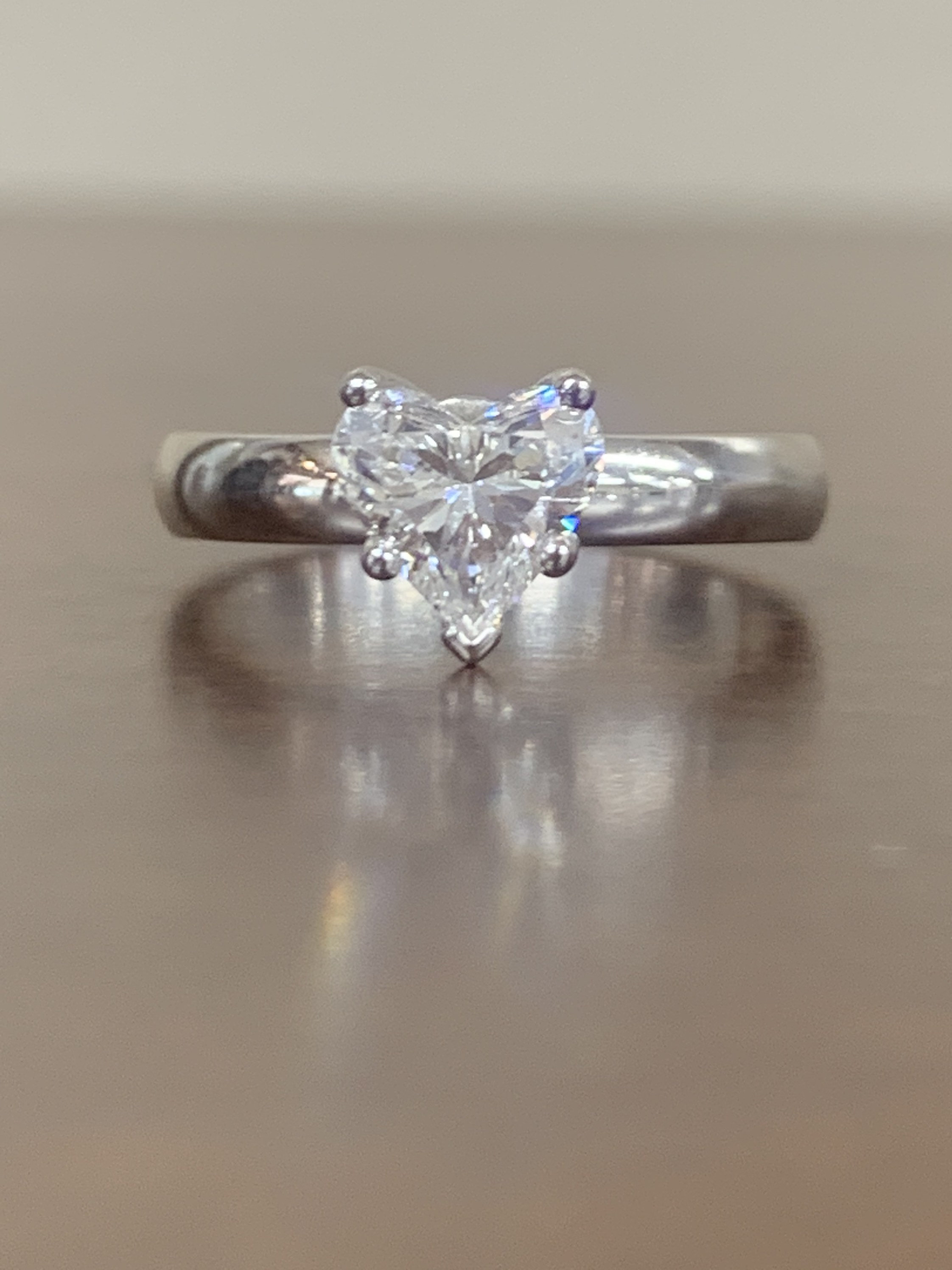 Buy 0.87-carat Heart Shaped Diamond Solitaire, 14K Online in India - Etsy