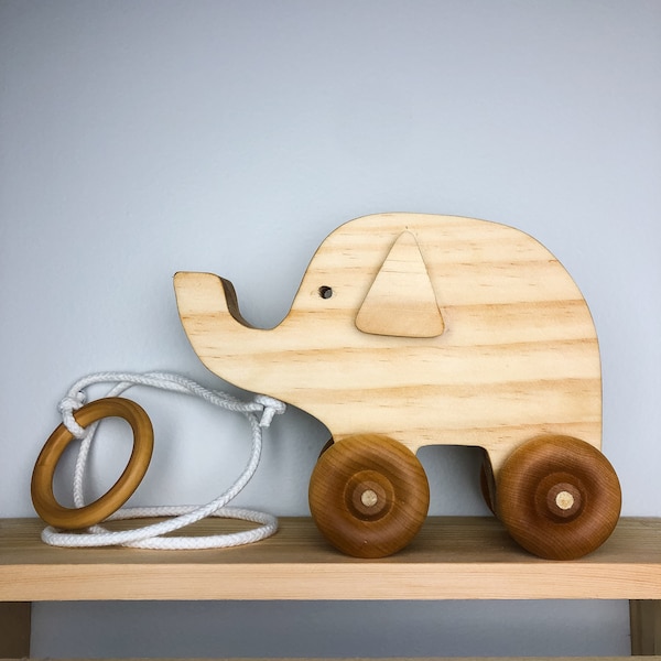 Elephant Pull Toy - Etsy
