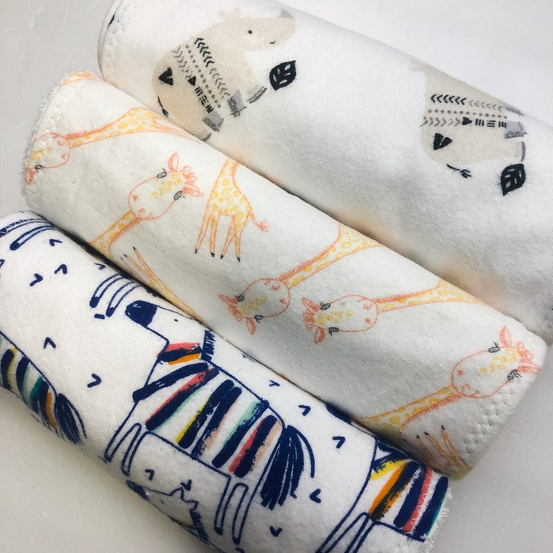 Animal Burp Cloth, Baby Boy Burp Cloth Set, Neutral Burp Cloth, Giraffe ...