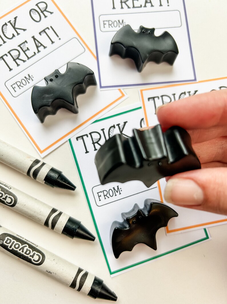 Halloween Crayons, Bat Party Favor, Classroom Halloween Favor ...