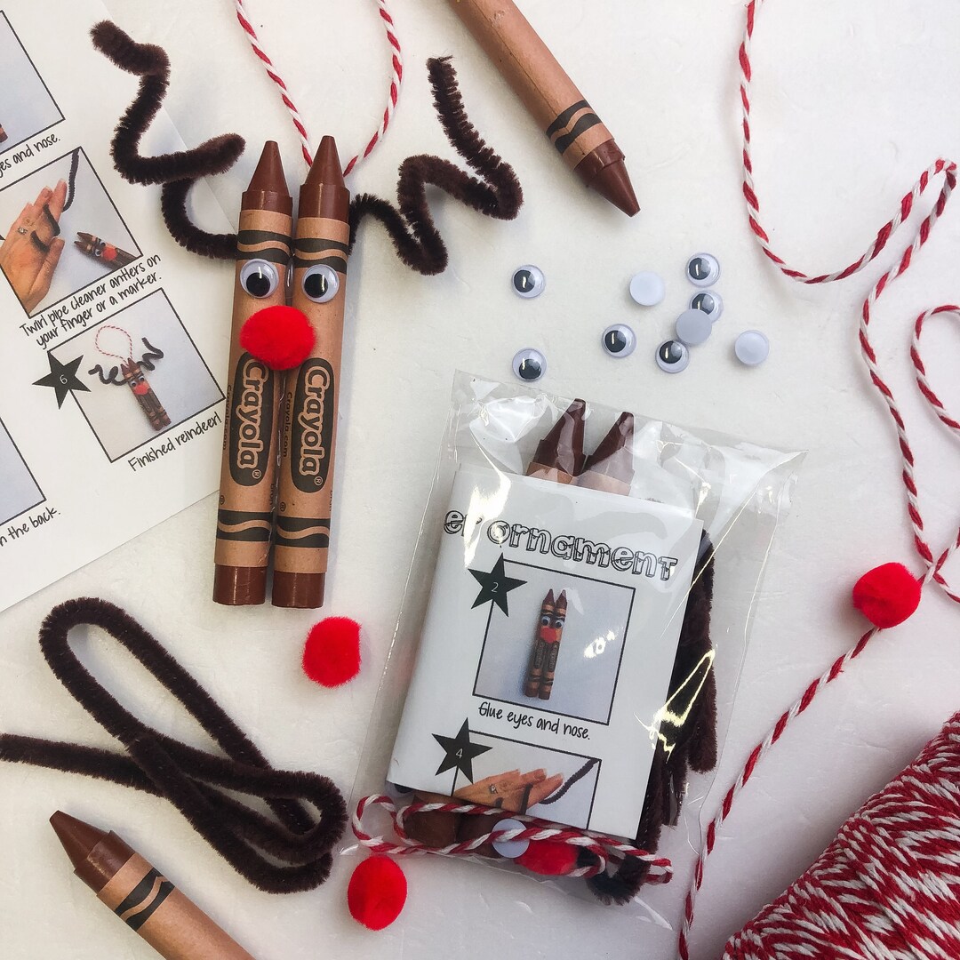 Reindeer Craft Kit, Reindeer Ornament, Preschool Christmas Craft, DIY ...