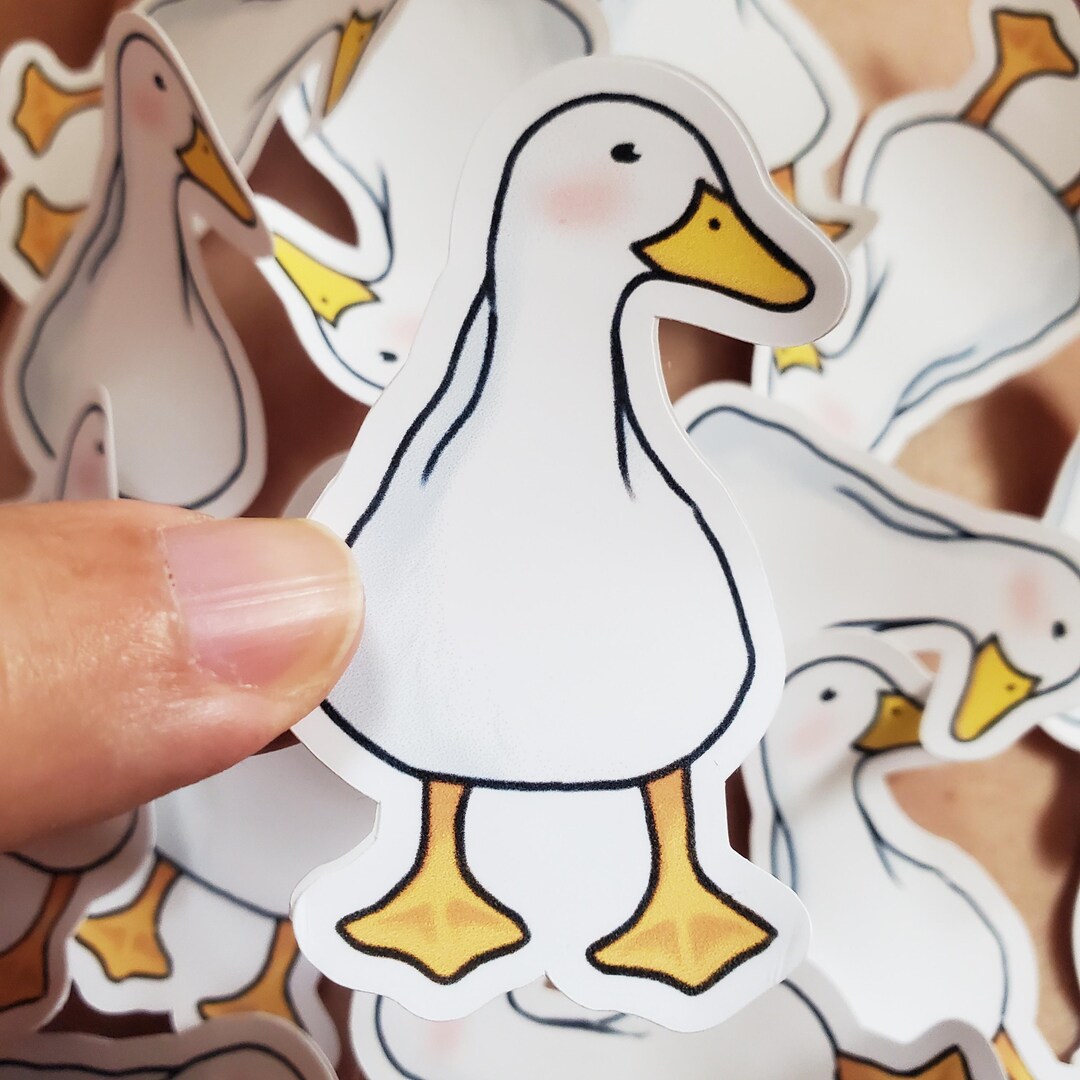 Ducky Sticker | Cute Matte Sticker for Decorating Laptops, Sketchbooks ...