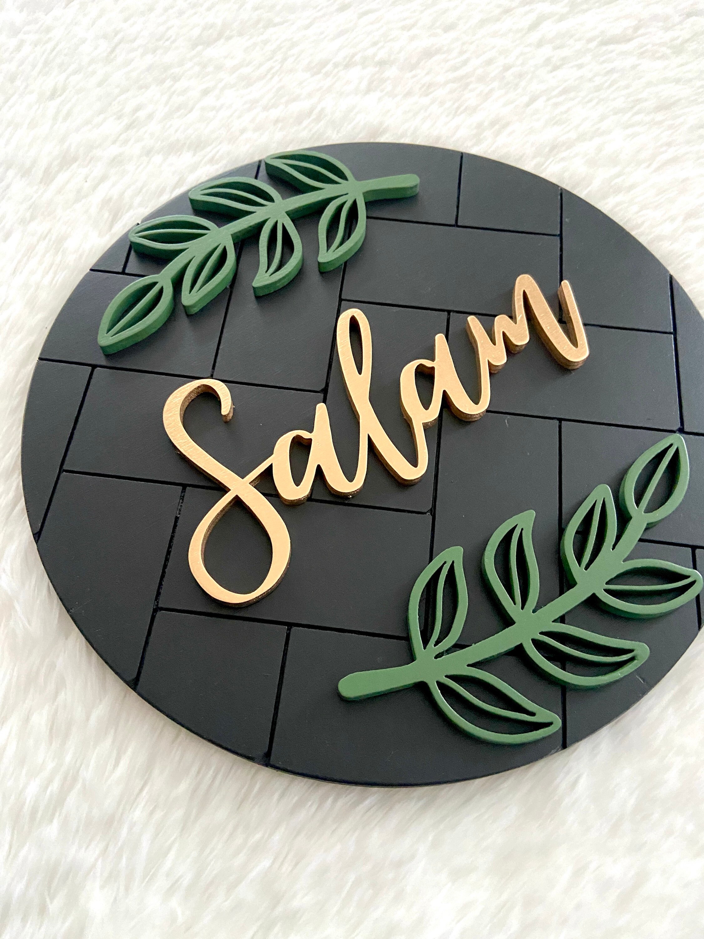 Salam Art Salam Sign Islamic Decor Home Decor Wood Sign - Etsy