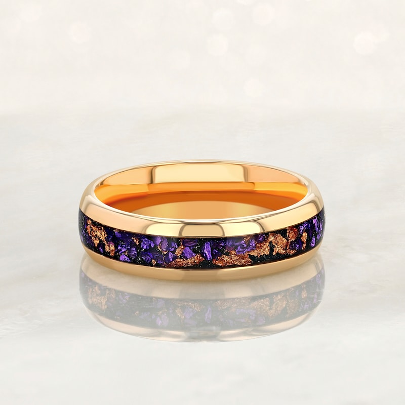 Purple Gold Ring - Etsy