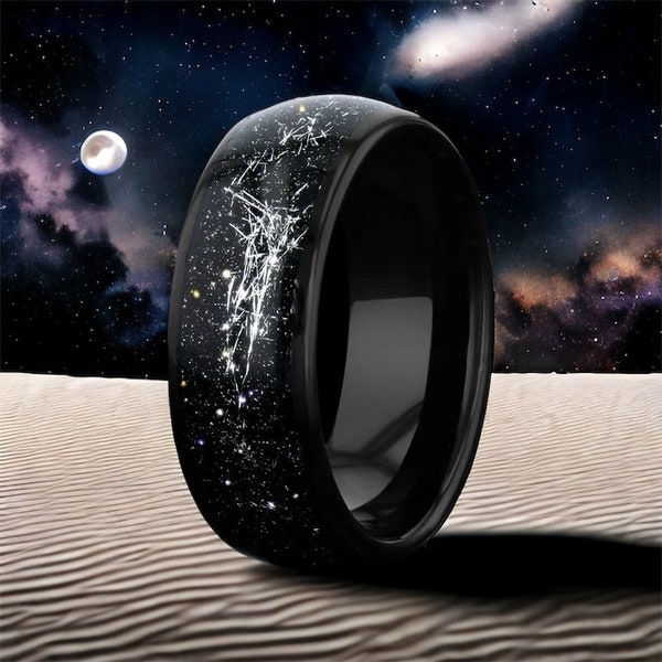Meteorite Wedding Band - Etsy
