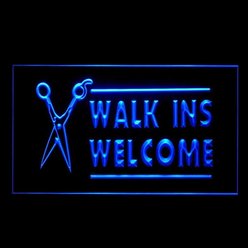 160021 Walk INS Welcome Haircut Barber Beauty Salon Decor - Etsy