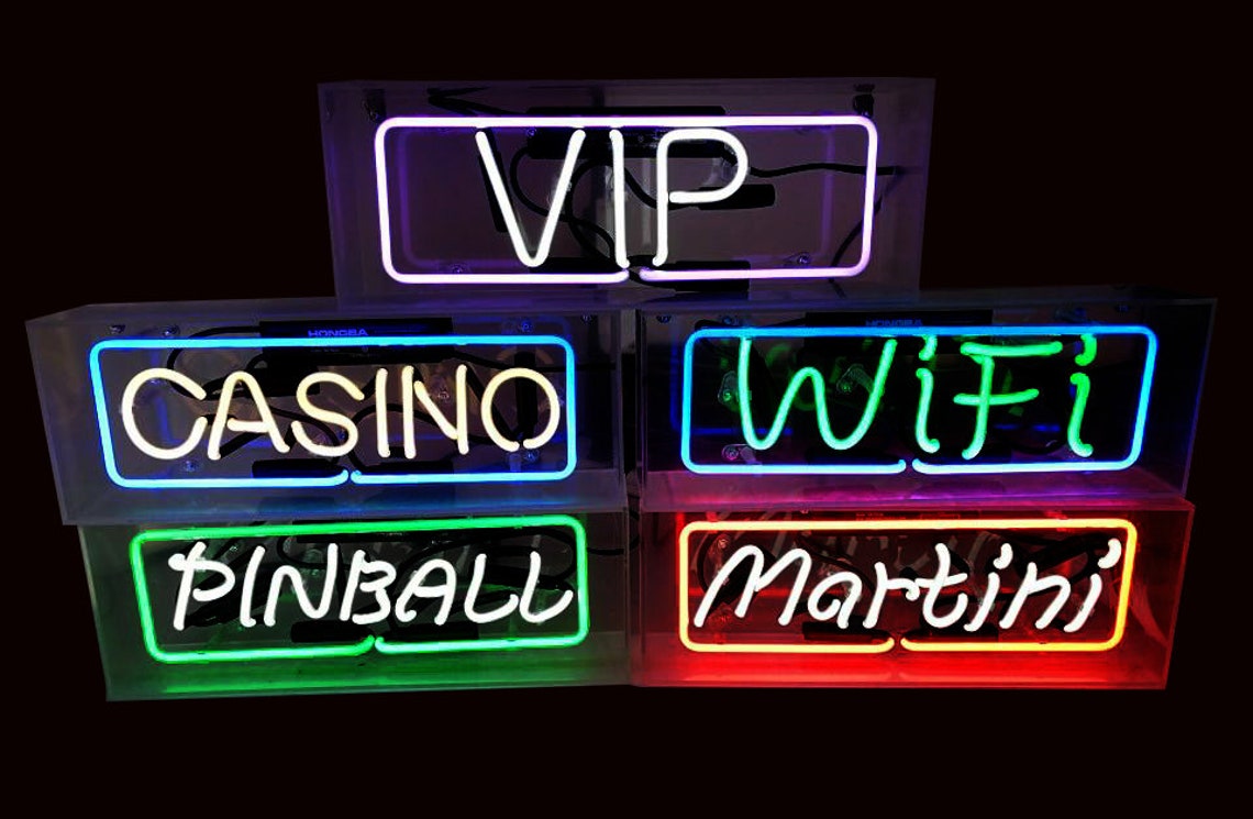 Boxneon0017 SINNERS Neon Sign With Acrylic Box Home Party Wall - Etsy