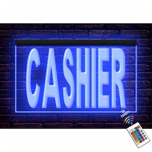 120029 CASHIER Cafe Shop Store Restaurant Bar Pub Decor Display LED ...