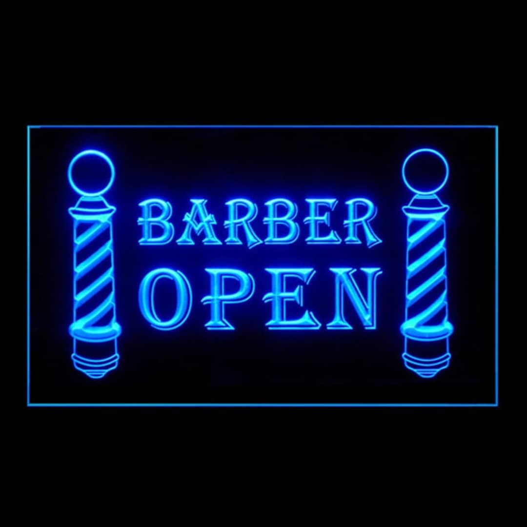 160008 BARBER OPEN Poles Haircut Hairdresser Trendy Hair Coloring Salon ...
