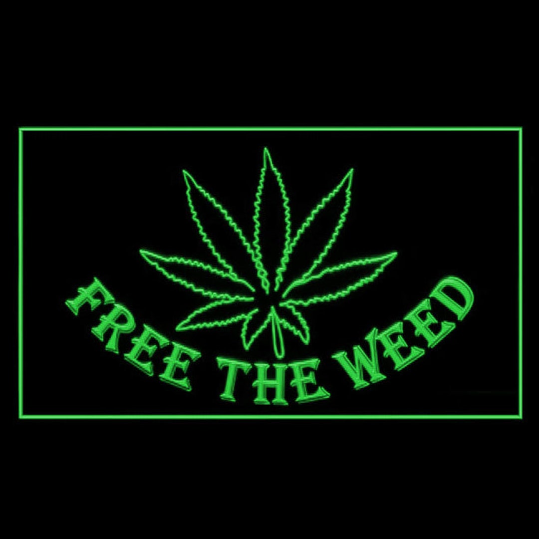 220002 Free the Weed Hemp Leaf High Life Fabulous Shop Store Open ...