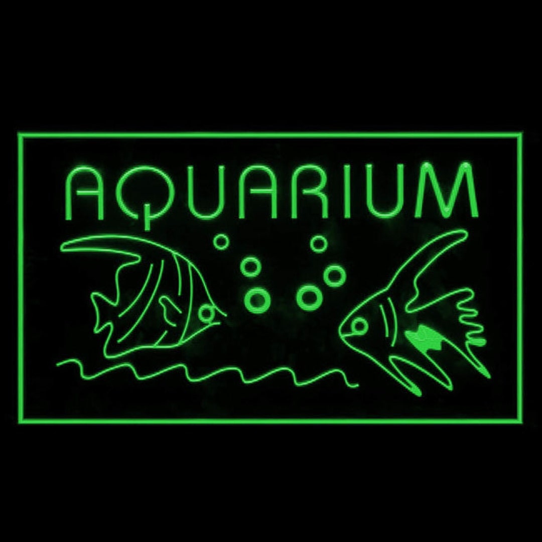 200039 Aquarium Aquarist Coral Shop Store Open Decor Display LED Light ...