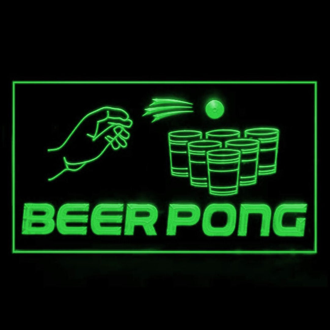 170155 Beer Pong Game Room Man Cave Bingo Bar Pub Display LED Light ...
