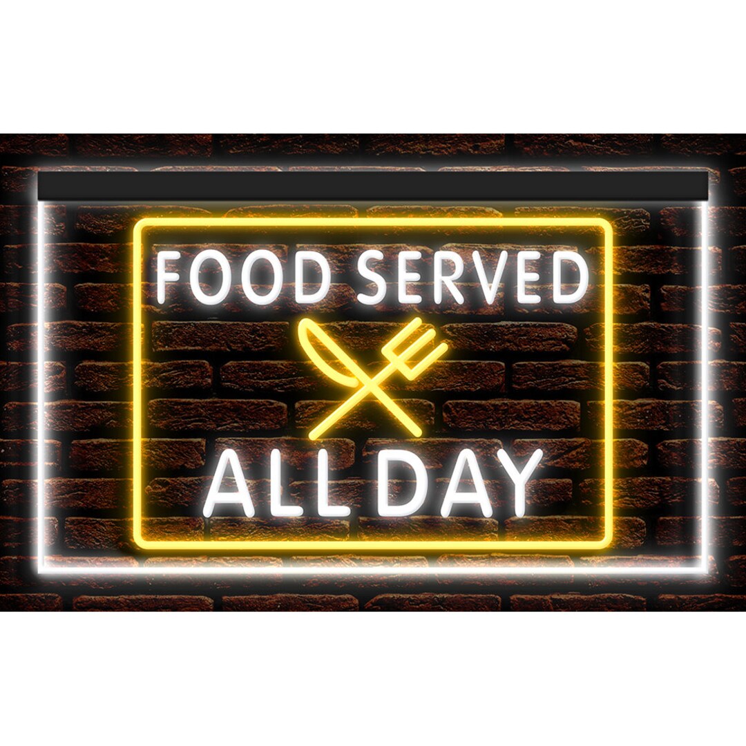 DC110004 Food Served All Day Restaurant Shop Cafe Bar Open Display LED ...