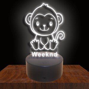275037 Monkey Personalized Custom Made Neon Night Light Sign Home Decor ...