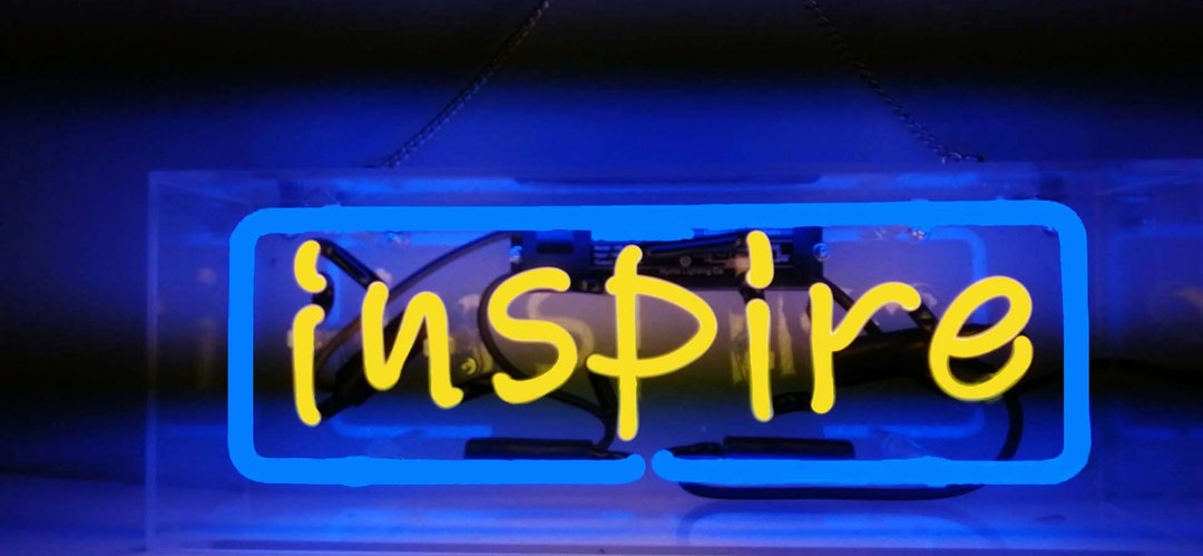 Boxneon0006 Inspire Neon Sign With Acrylic Box Home Party Wall Décor - Etsy