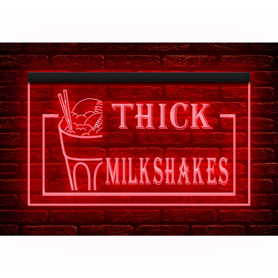 110079 Thick Milkshakes Beverage Ice Cream Shop Cafe Open Decor Display ...