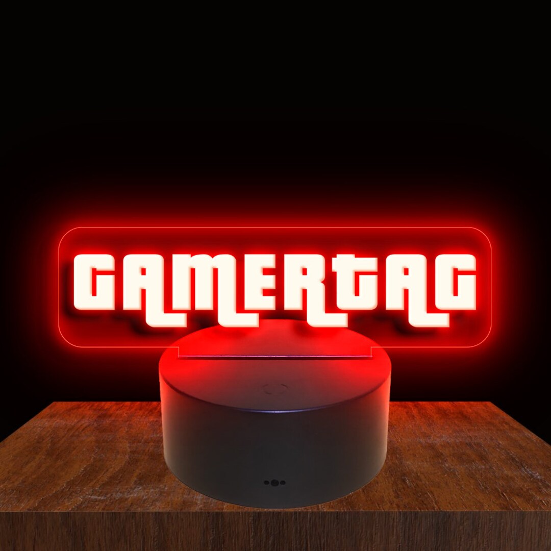 275001a Personalised Gamertag Custom Made Neon Gamer Tag Streamer Night ...
