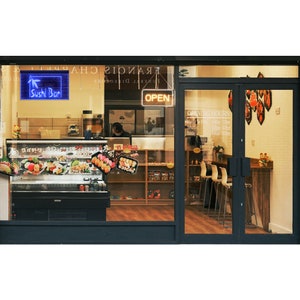 110071 OPEN Sushi Bar Japanese Restaurant Cafe Shop Decor Display LED ...