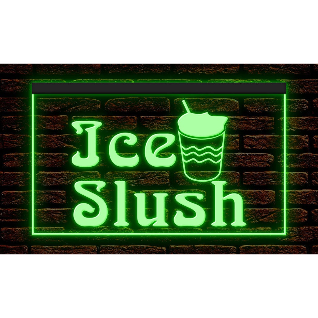 110244 Ice Slush Drink Shop Cafe Open Decor Display LED Light Neon Sign ...