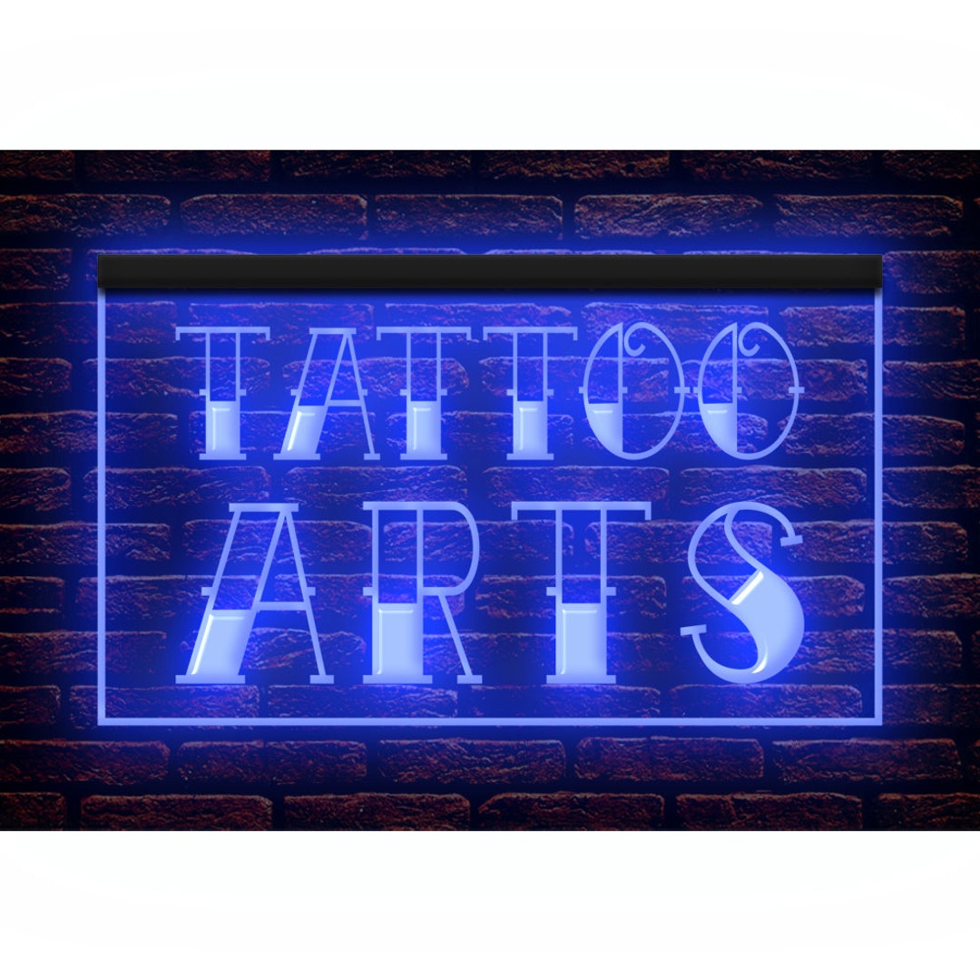 100028 Tattoo Arts Shop Skull Get Inked Piercing Studio Open Display ...